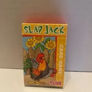 Games | Slap Jack Card Game With Chicken Sunflowers On Box Yellow And ...